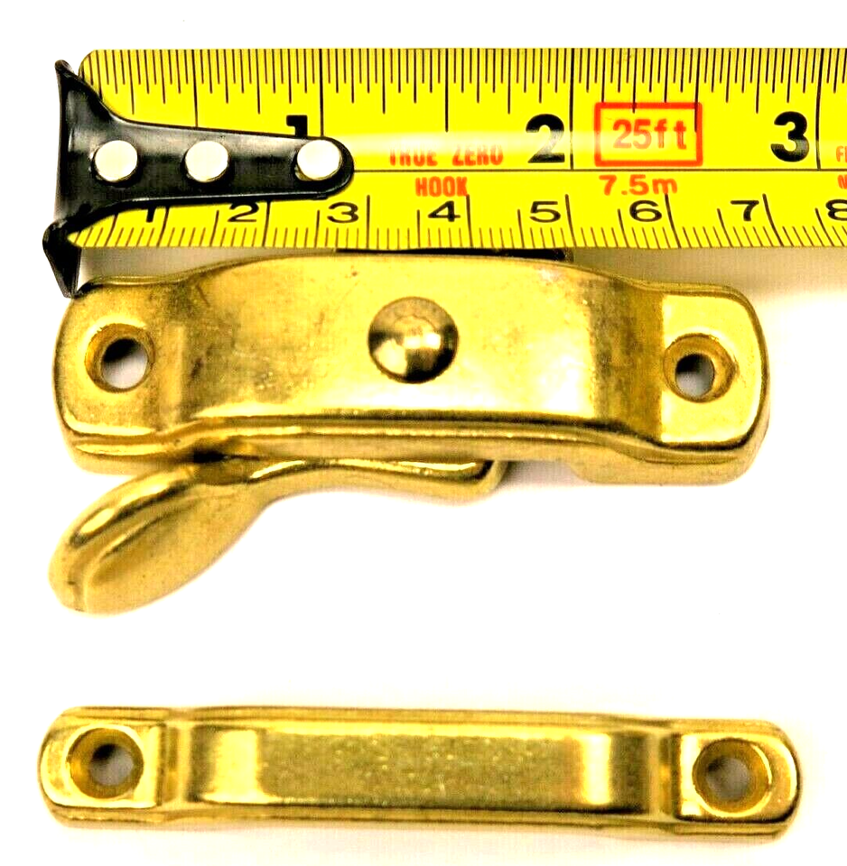 Vintage Brass Window Latch Lock Handle Antique Retro Finished Hardware ...