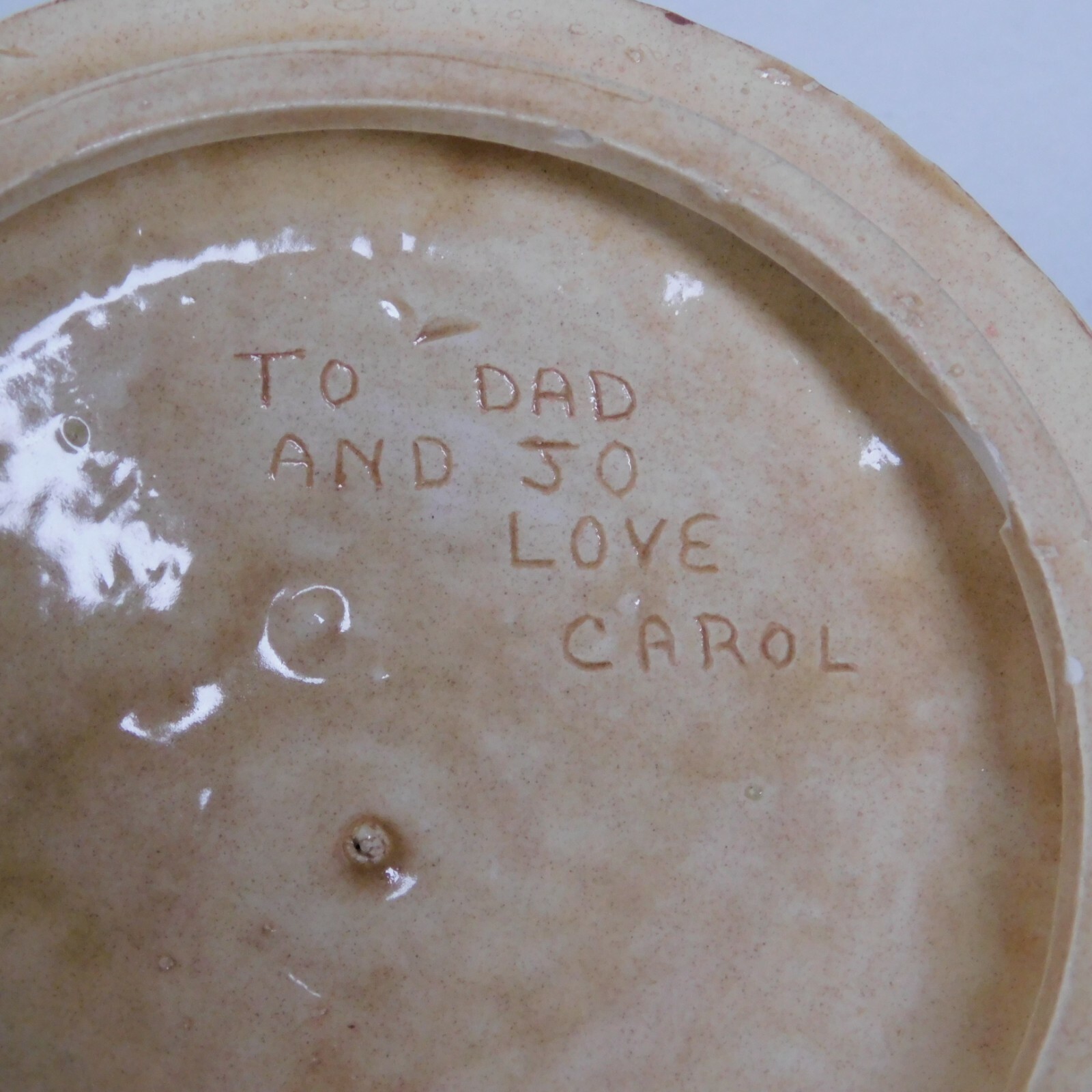 Handpainted Art Pottery Ceramic Jar Lid Tavern Scene Horse Rider Brown ...