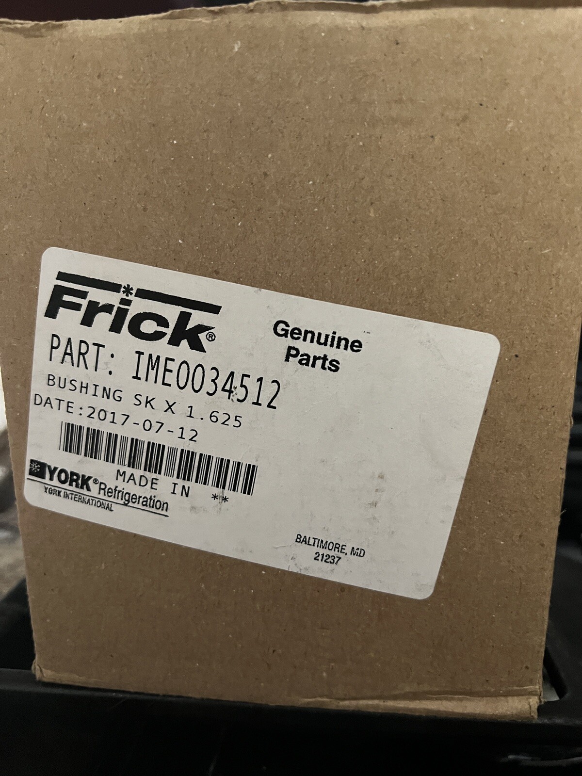 Frick Genuine Parts York Refrigeration IME0034512 BUSHING SK X 1.625 | eBay