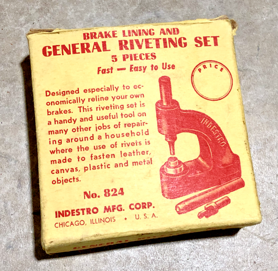 Vintage NOS Indestro Rivet Punch Tool Garage Shop Mechanics Dealer ...