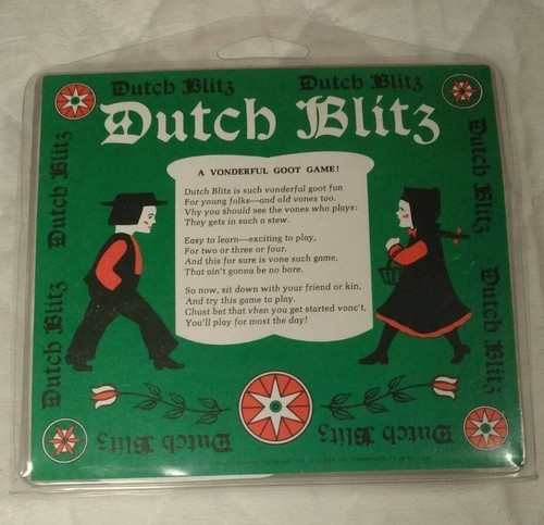 NEW Dutch Blitz Family Card Game "A Vonderful Goot Game!" Free Shipping ...