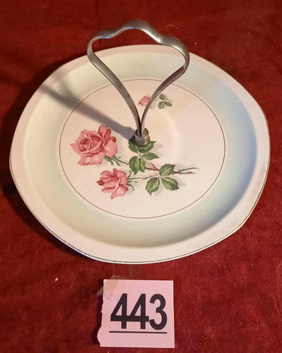 Vintage 1 Tier Ceramic Cake Stand Shadow Rose Royal Tudor Ware 8 inch ...