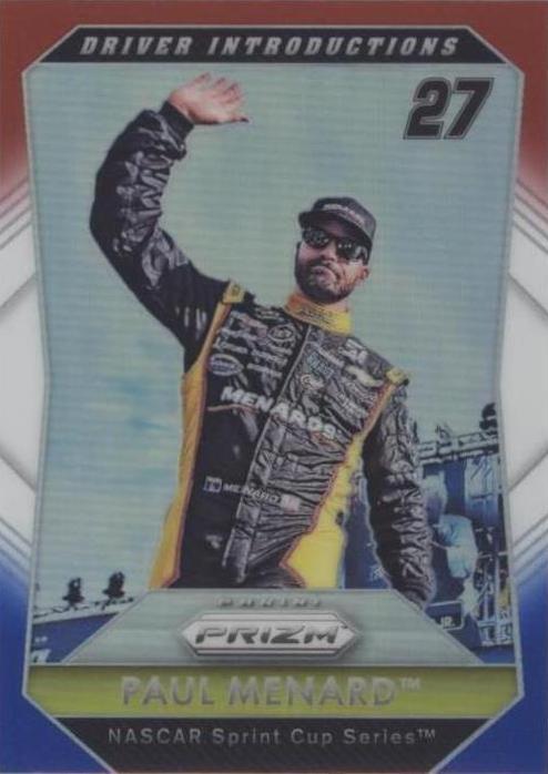 2016 Panini Prizm NASCAR - Driver Introductions Paul Menard #90 Red ...
