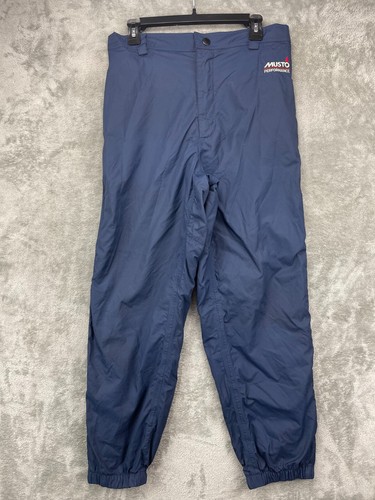 Musto Performance Men's Windbreaker Pants Size M Blue Ripstop Lined Zip ...