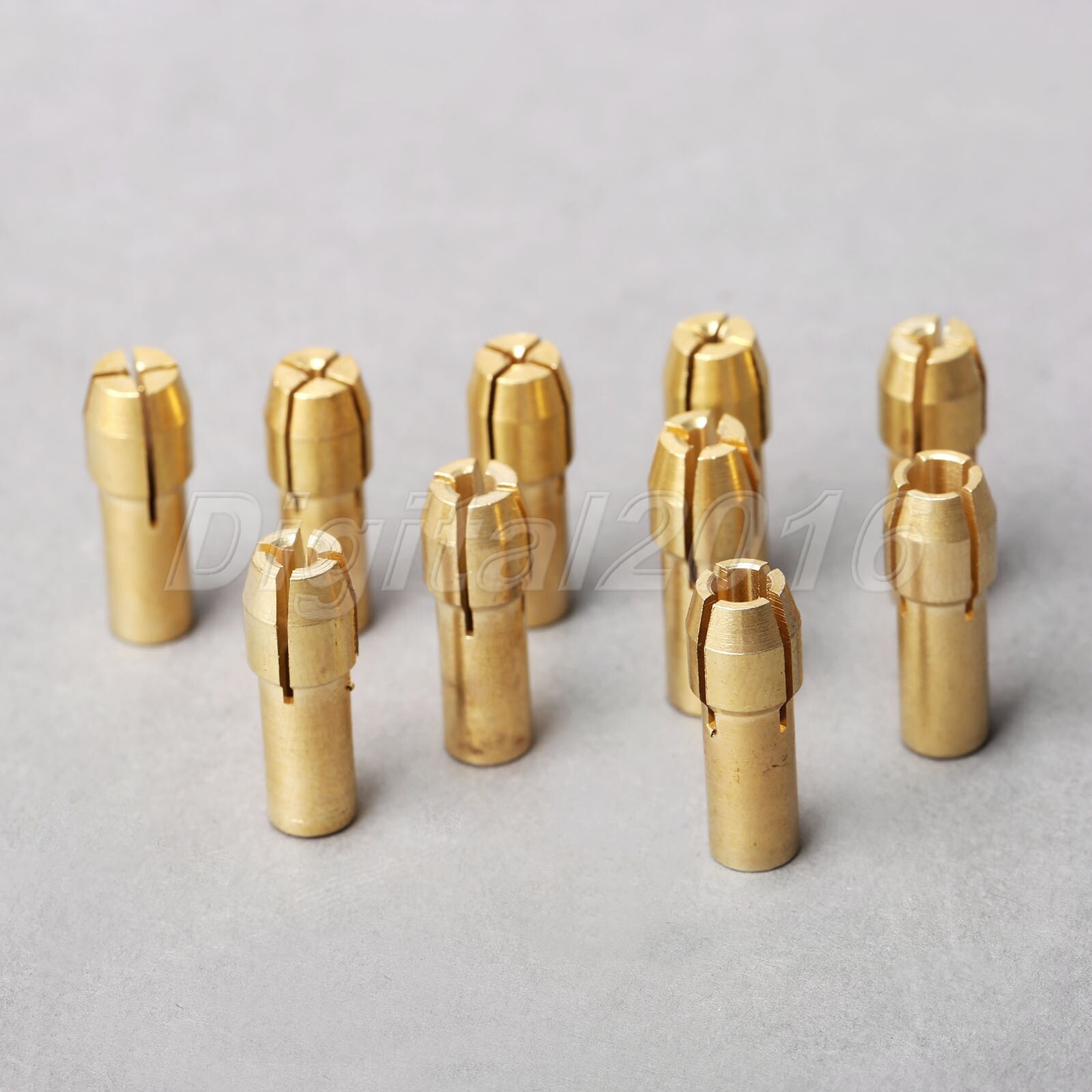 10pcs 0.5mm-3.2mm Brass Collets Kit 4.8mm Shank & Electric Mill Shaft ...