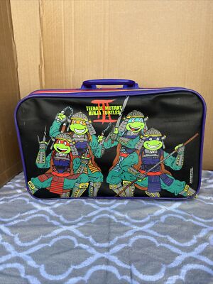 Vtg 1993 Teenage Mutant Ninja Turtles III Suitcase Luggage Bag 17 ...