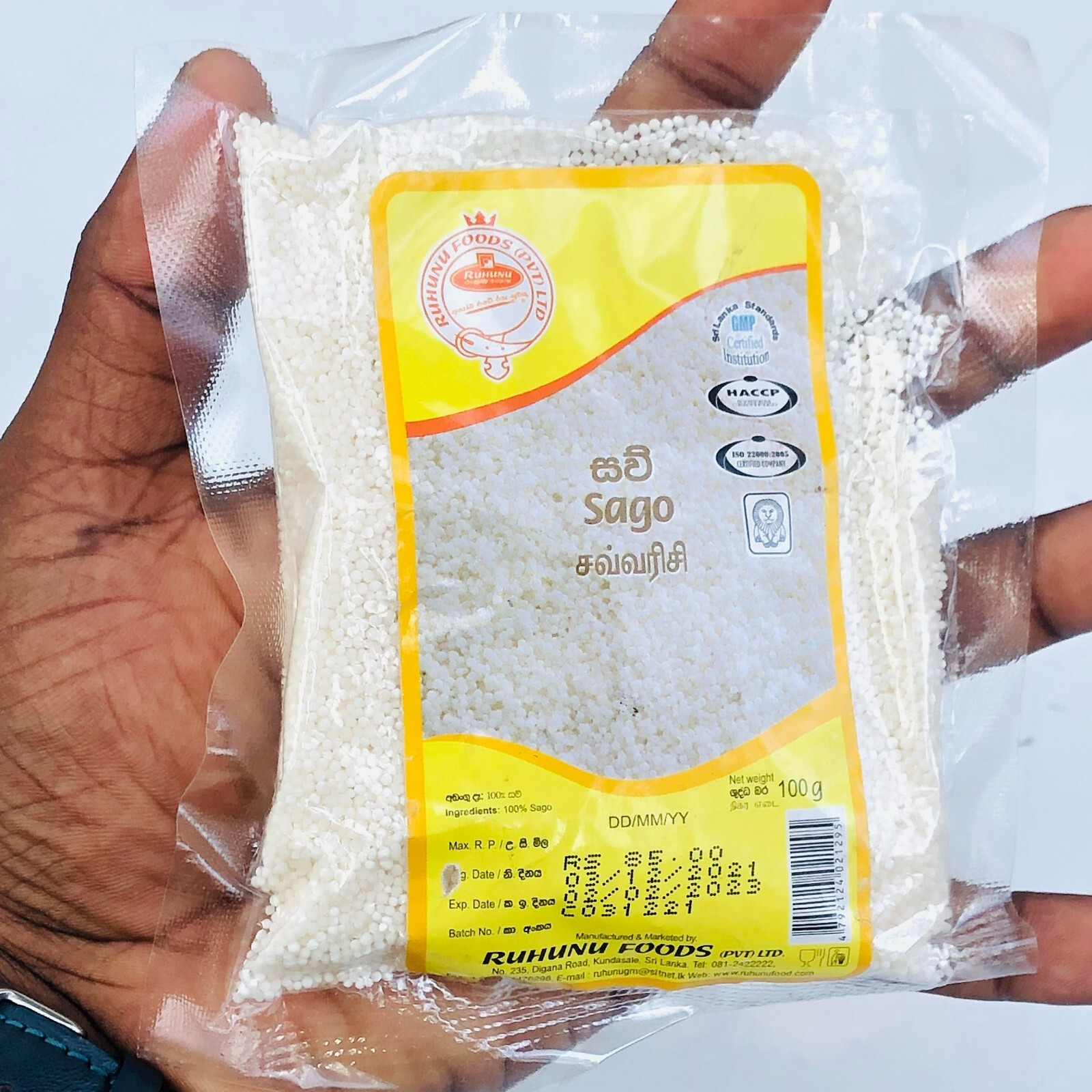 Mini White Tapioca Sago Cereal Seeds Fresh 100g Ceylon Herbal Pure ...