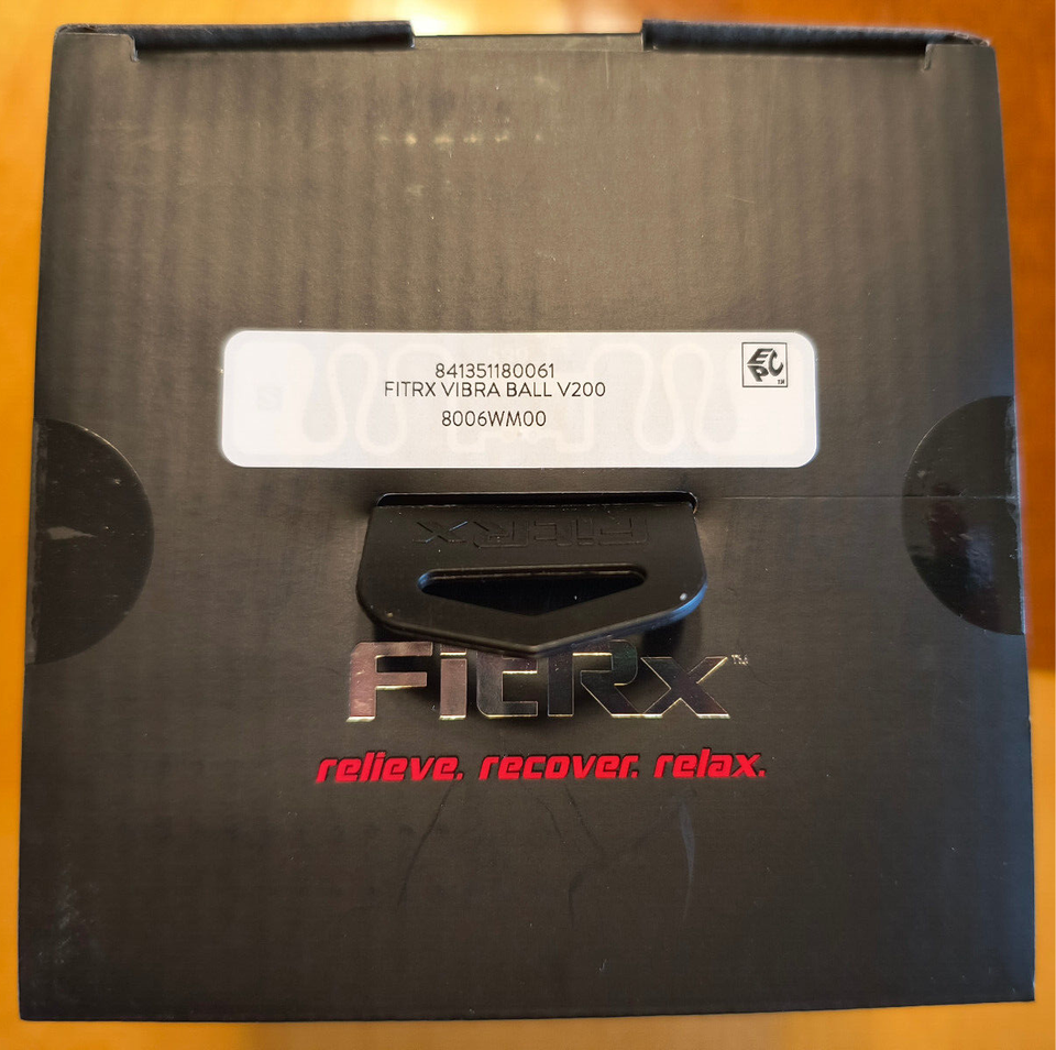 FitRx VibraBall Vibrating Massage Ball, Black Portable, Rolling ...