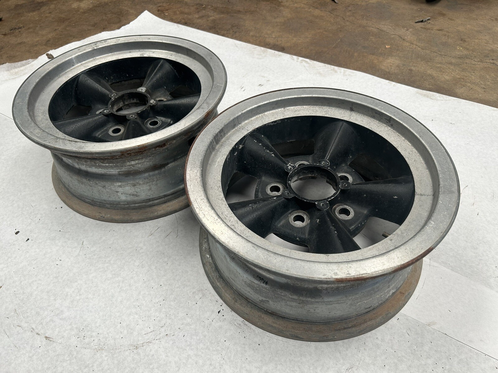 Torque Thrust Style 5 Spoke Mag Wheels Rims 14x6 Pair Chevy GM J18771 ...