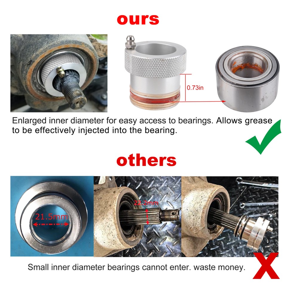 Wheel Bearing Greaser Grease Tool 35mm & 40mm For Polaris ATV UTV ...