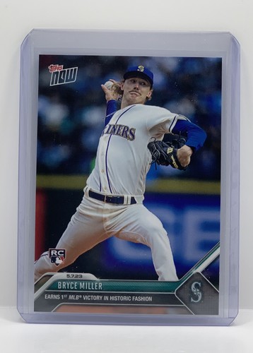 BRYCE MILLER Rookie 1st Win 2023 MLB Topps Now #252 Seattle Mariners PR ...