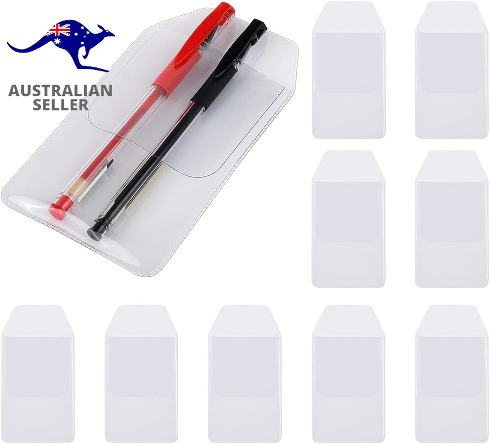 Shirt Pocket Protector 10 Pieces Clear PVC Pocket Protectors for School ...