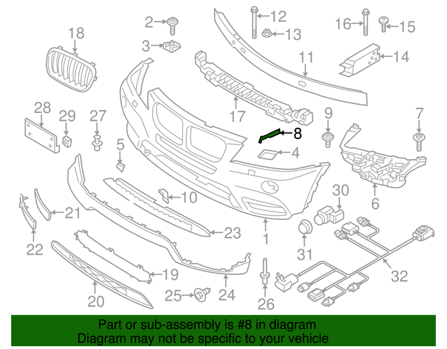 Genuine BMW OEM 51117308082 Bracket Right for sale online | eBay