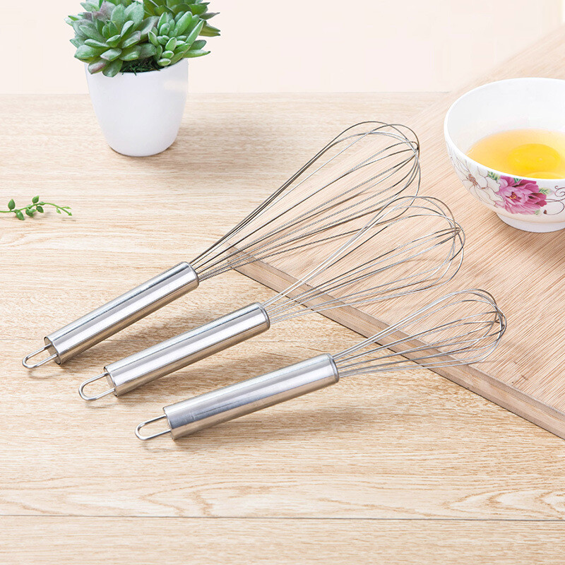 Kitchen Egg Beaters Stainless Steel Mixer Cream Butter Mix Whisk Tool 8 ...