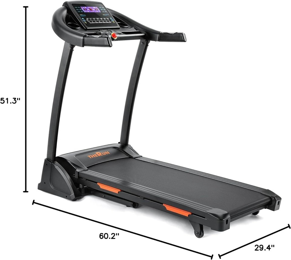 3.5HP Folding Treadmill with Incline Running Walking Machine for Home w ...