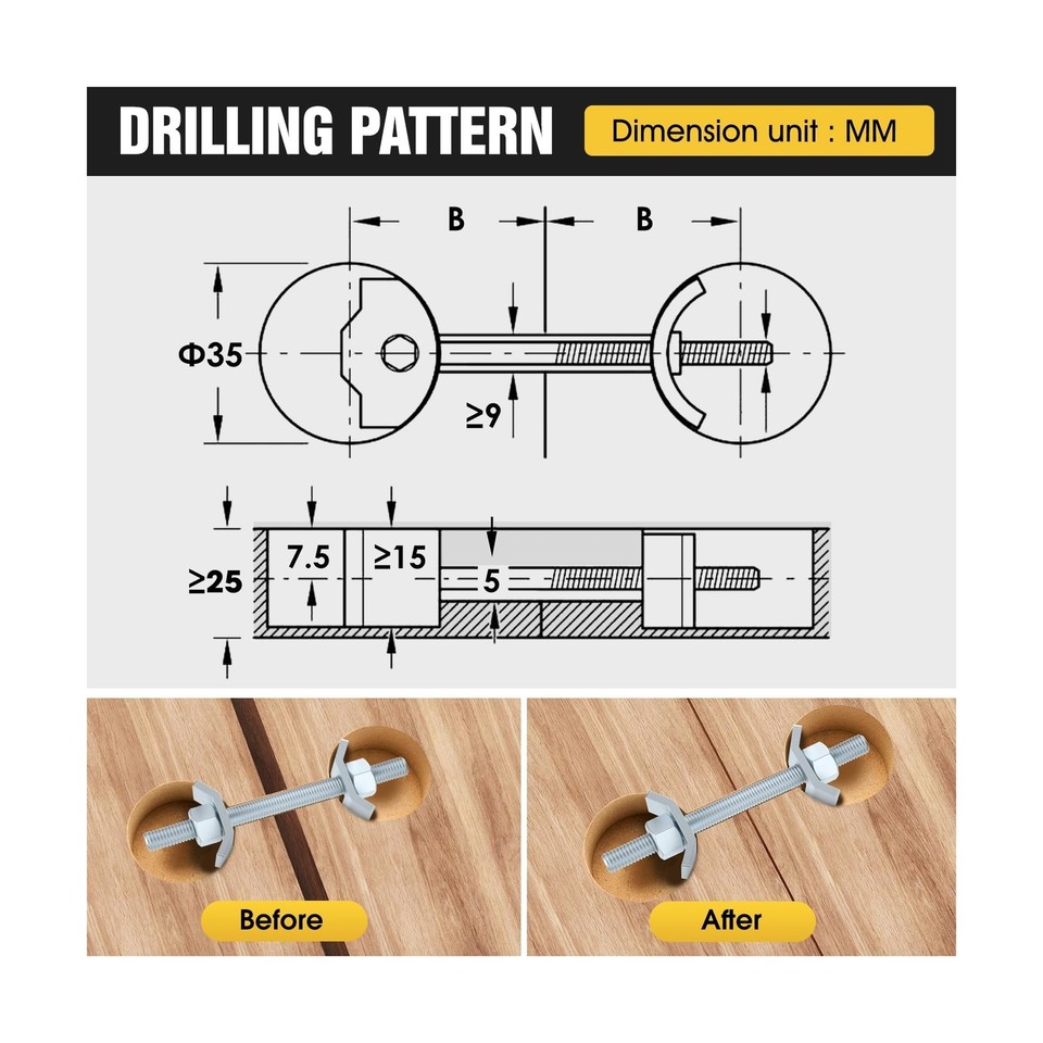 Countertop Joint Connectors,Counter Top Fasteners Bolt,Butcher Block ...