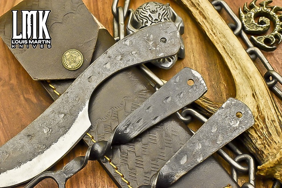 LMK Handmade Antique Table Set ATS-34 Steel Carbon Engraving Lot of 3 ...