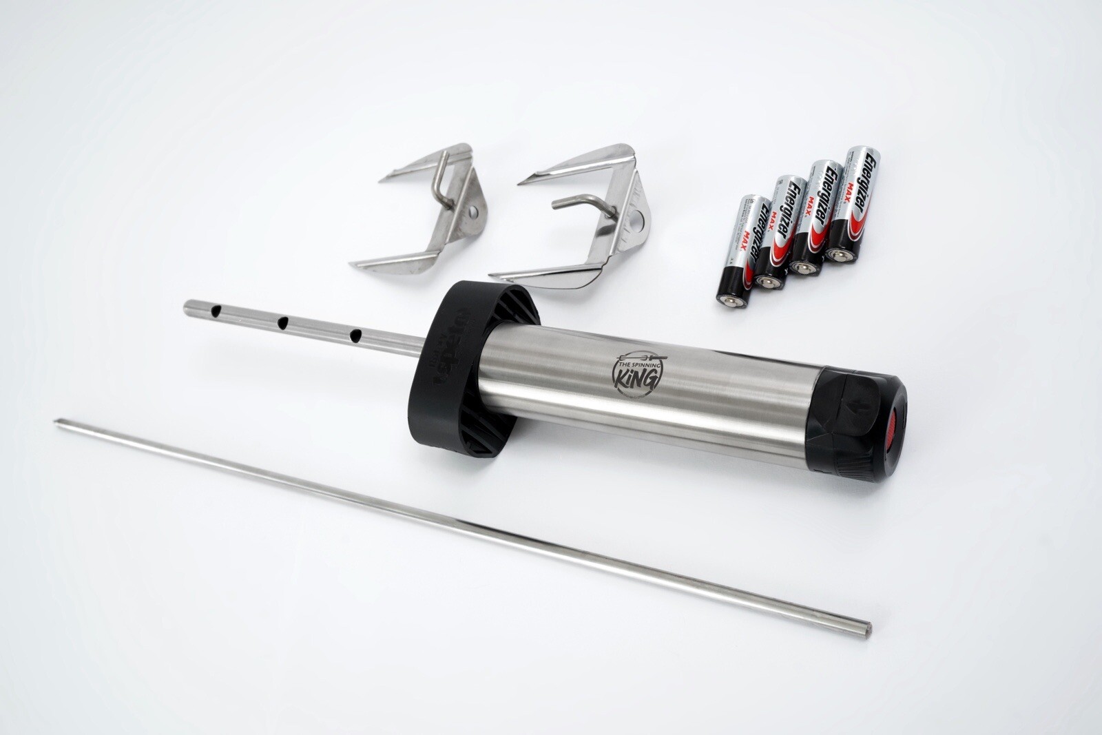 Battery operated bbq rotisserie kit. adjustable to git most bbqs and ...