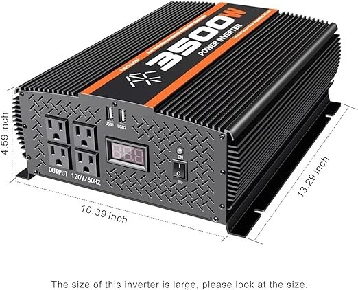 3500Watt Modified wave power inverter dc to ac 12V to 110V truck RV ...