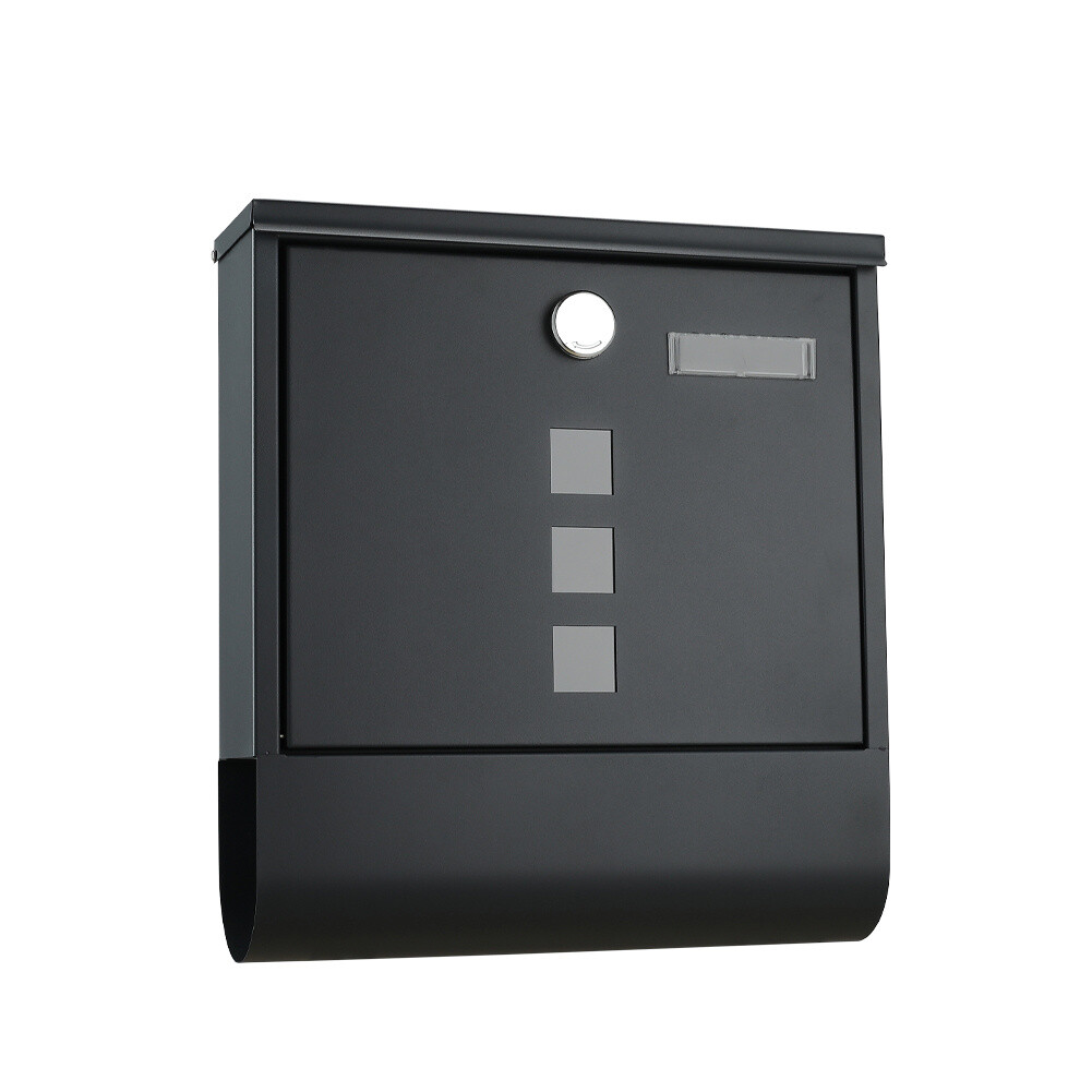 Post Box Wall Mounted Letterbox Mailbox Stainless Steel Newspaper ...