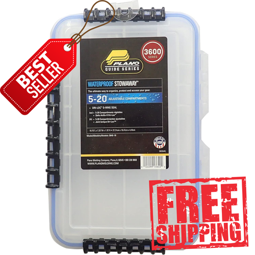 Plano Waterproof Stowaway Utility Tackle Box, 3600 Series, #3640-10 ...