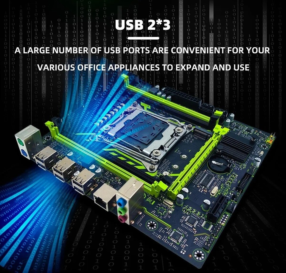 X99 8P4 Motherboard Set Kit With Intel LGA2011-3 Xeon E5 2650 V4 CPU ...