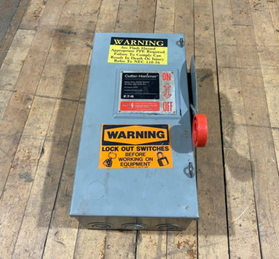 Eaton DH361FGK Safety Disconnect Switch 30A 600V 3P 20HP Max Type 1 ...