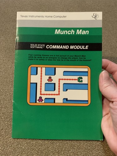 Vintage Texas Instruments Munch Man Game Instruction Booklet Only (JL ...
