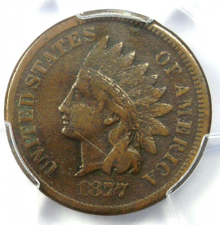 1877 Indian Cent 1C - Certified PCGS VF Detail - Rare Key Date ...