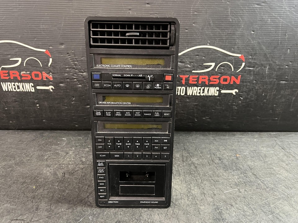 87-89 CADILLAC ALLANTE DRIVER INFORMATION CENTER RADIO CLIMATE CONTROL ...