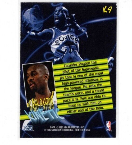 Gary Payton 1995 SkyBox Kinetic Basketball Card #K9 | eBay