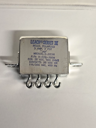 (LOT OF 5 Pcs) LEACH RELAYS POLARIZED X-D2N-300M 5AMP 2 PDT JAN M83536 ...
