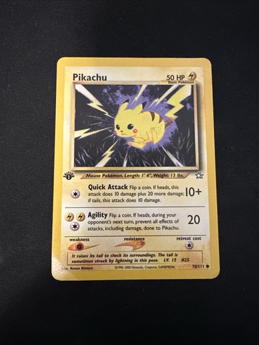 Pokemon 2000 Neo Genesis 1st Edition Pikachu Card 70/111 | eBay