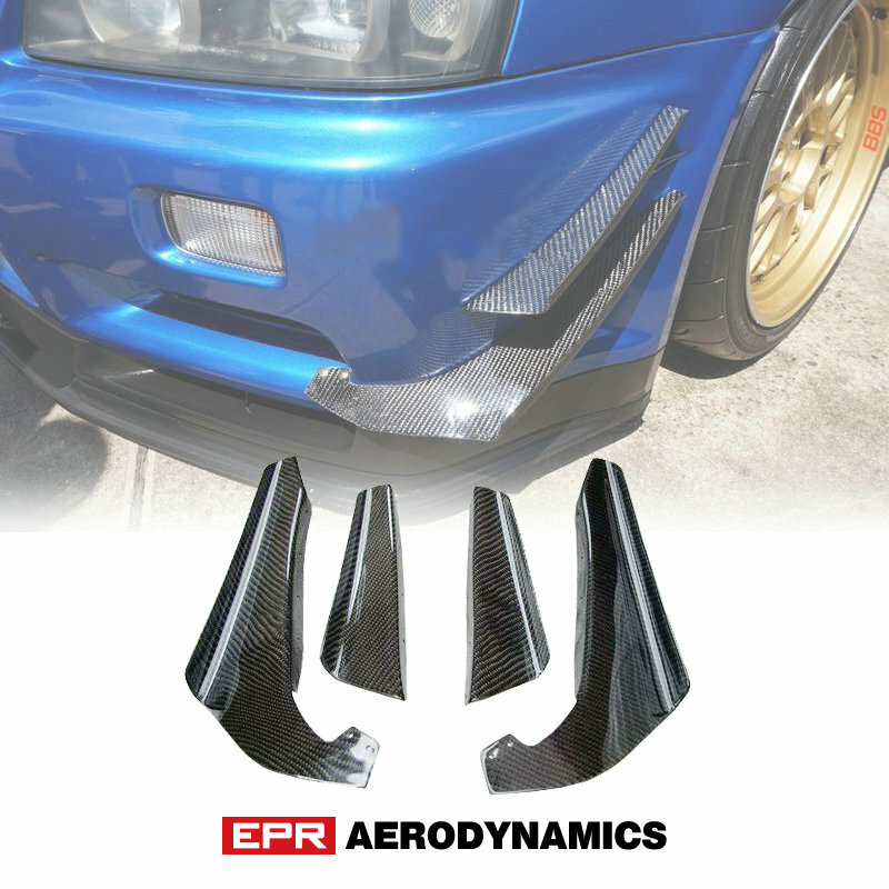 For Nissan R34 Skyline GTR OE Style Carbon Fiber Front Bumper Canard ...