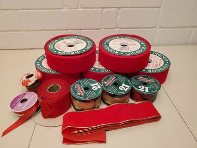 Lot CHRISTMAS WRAPPING VELVET RIBBON VEL-TOUCH TRIM-A-HOME Michaels ...