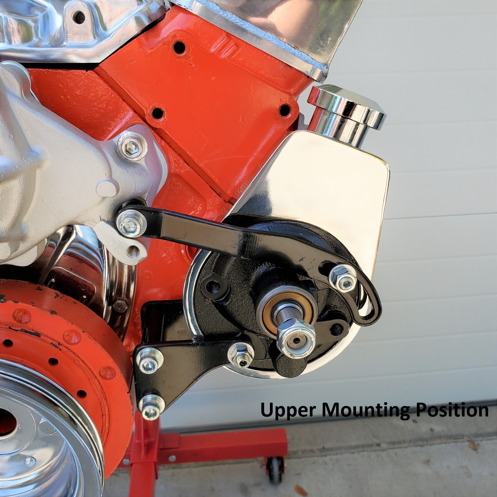 Small Chevy Chrome Saginaw Power Steering Pump Bracket & 2 Groove ...