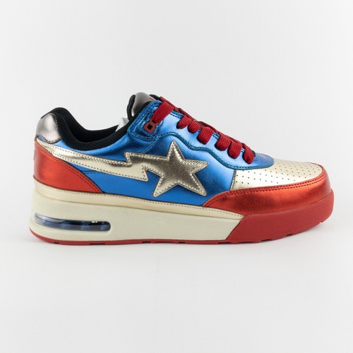 A Bathing Ape Road STA Metallic Navy Red | eBay