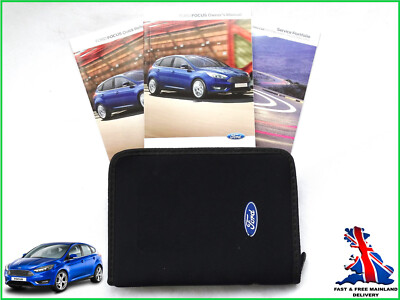 GENUINE FORD FOCUS HANDBOOK OWNERS MANUAL + SERVICE Book 2014-2018 PACK ...