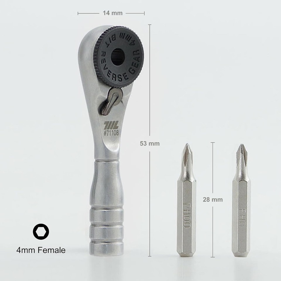 711L Micro Ratchet Wrench - Precision 4mm EDC Screwdriver and Ratchet ...