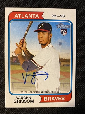 Vaughn Grissom 2023 Topps Heritage Real One Auto #ROA-VGM RC FREE ...