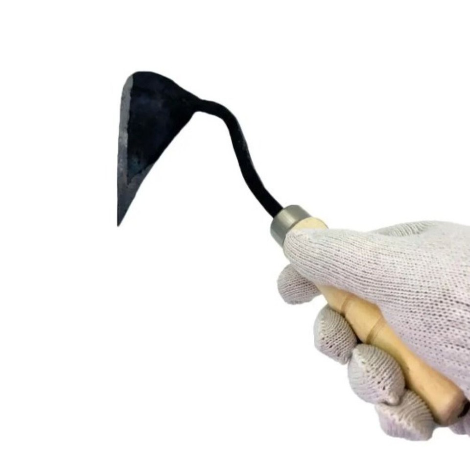 Handheld Triangular Tip Hoe Steel Short Handle Hoe Gardening Hoe Soil ...