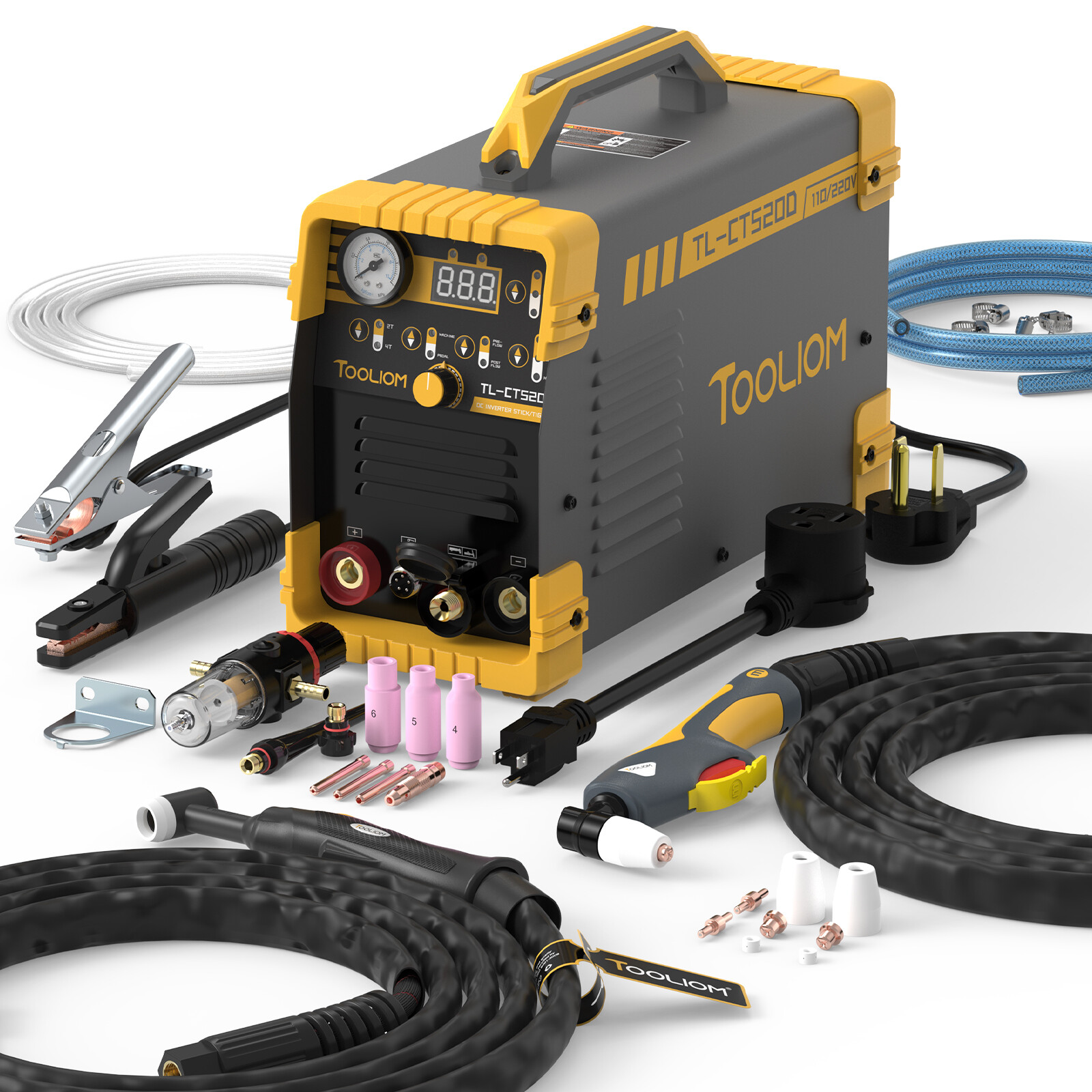3 in 1 CUT/TIG/MMA Welder 50A Air Plasma Cutter 200A TIG&Stick Welding ...