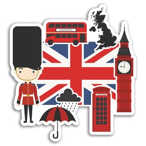 2 x 10cm London UK England Flag Vinyl Stickers - Sticker Luggage Travel ...
