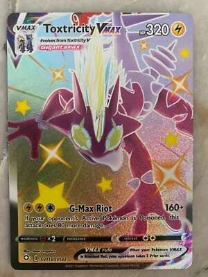 Toxtricity VMAX Rainbow Shiny Rare Full Art SV113/SV122 Shining Fates ...