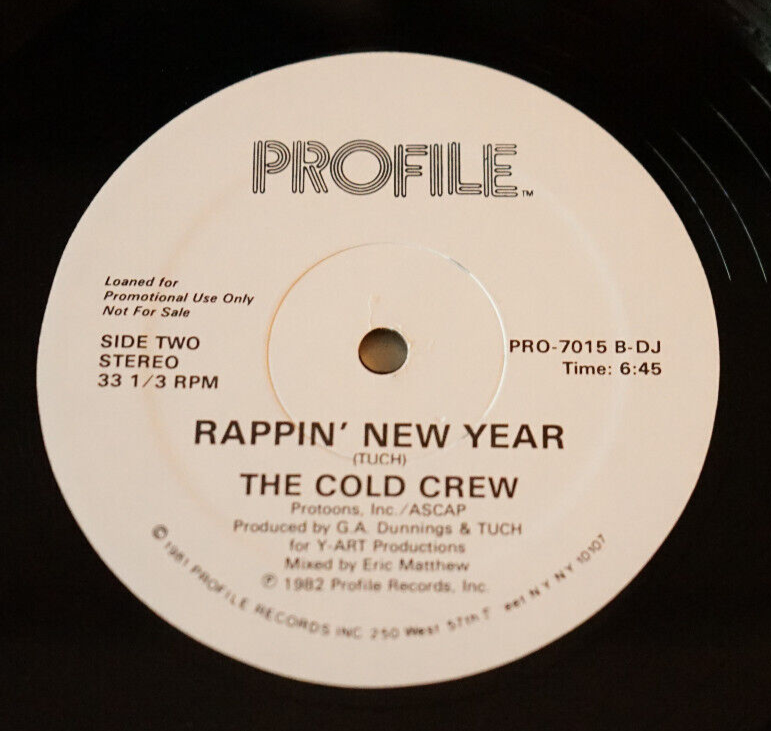 The Cold Crew Rappin' Christmas Rappin' New Year 1982 Promo Lp Record ...