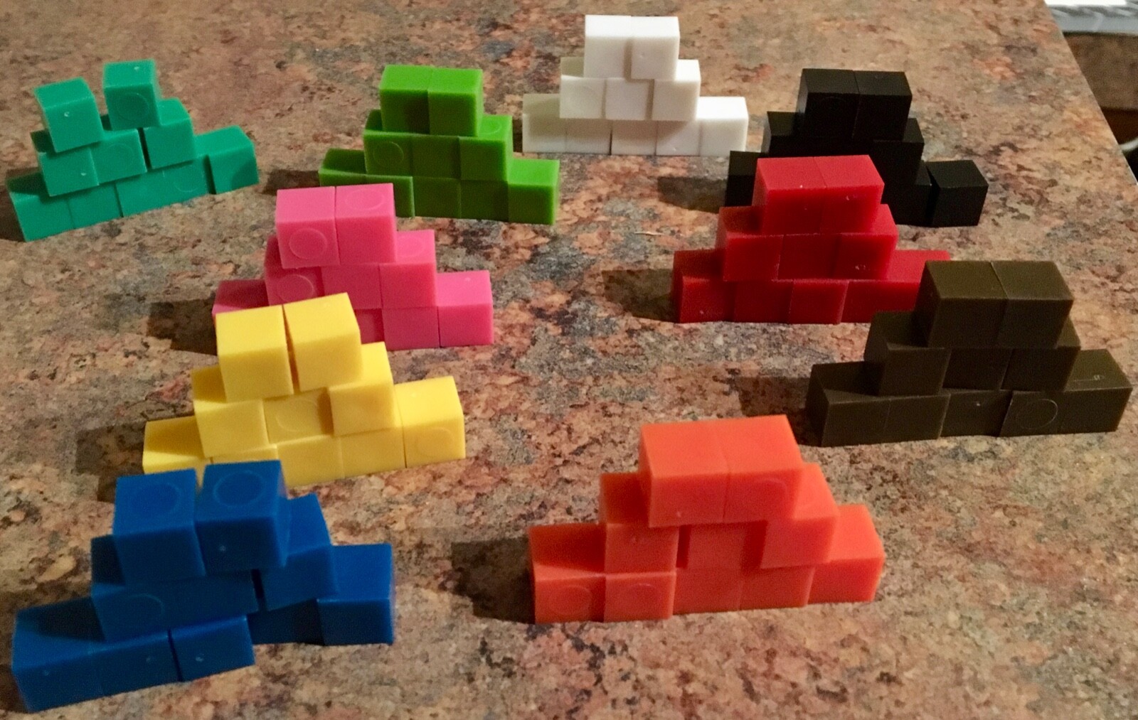 100 pc ETA Cuisenaire Centimeter Cubes Non-Interlocking algebra math ...