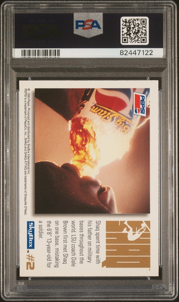 1993-94 Skybox Pepsi Shaq Attaq Shaquille O'Neal #2 PSA 7 HOF | eBay