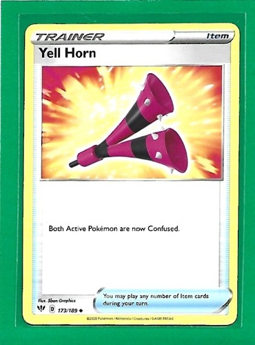 Pokémon TCG SWSH Darkness Ablaze Yell Horn #173/189 Regular Uncommon | eBay