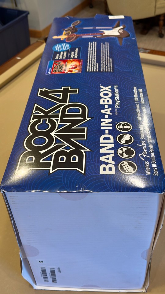 BRAND NEW PS4 PS5 Rock Band 4 Band in a Box Bundle Guitar Drums Mic ...