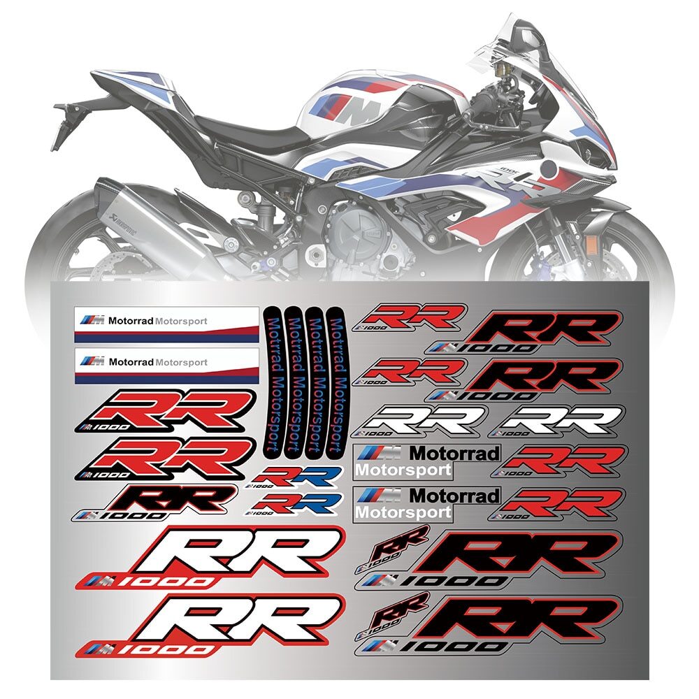 Motorcycle Body Fairing Decal Sticker Emblem Ornament For BMW M1000RR ...